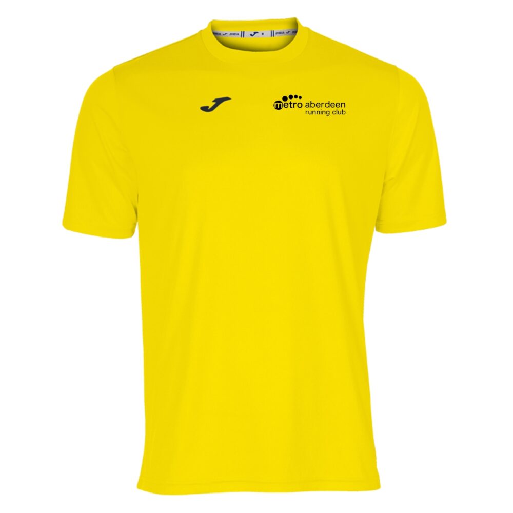 Metro Aberdeen Running Club Yellow T-Shirt - Mens | The Soccer Shop:Direct