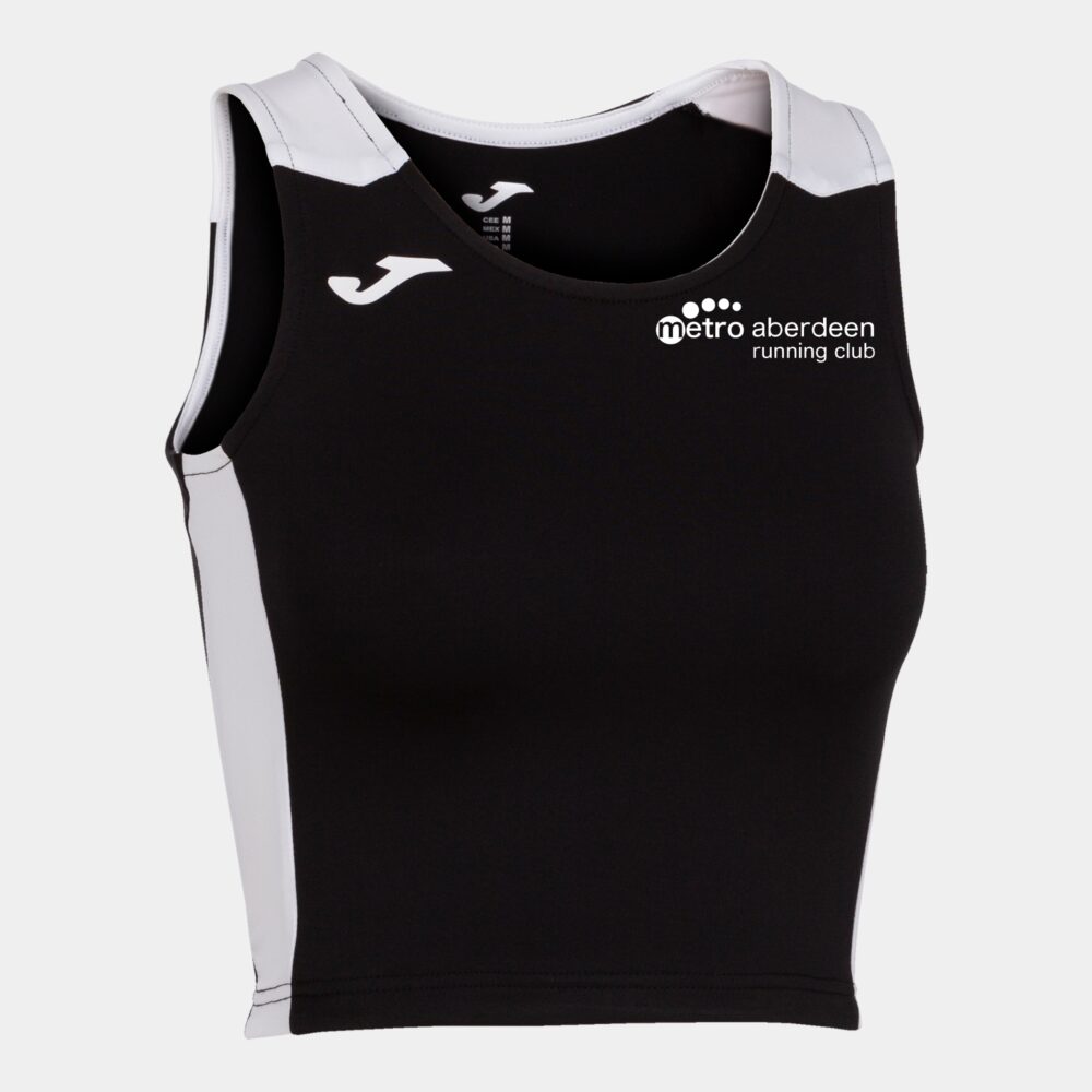 Metro Aberdeen Running Club Crop Top - Black/White | The Soccer Shop:Direct